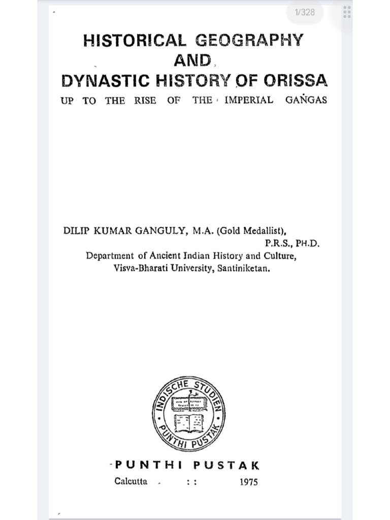 Historical Geography and Dynastic History of Orissa | PDF