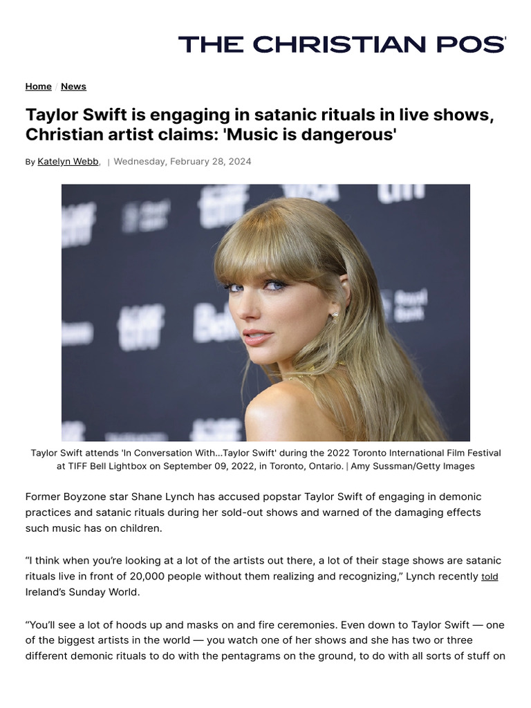 Taylor Swift's Alleged Satanic Rituals | PDF | Witchcraft