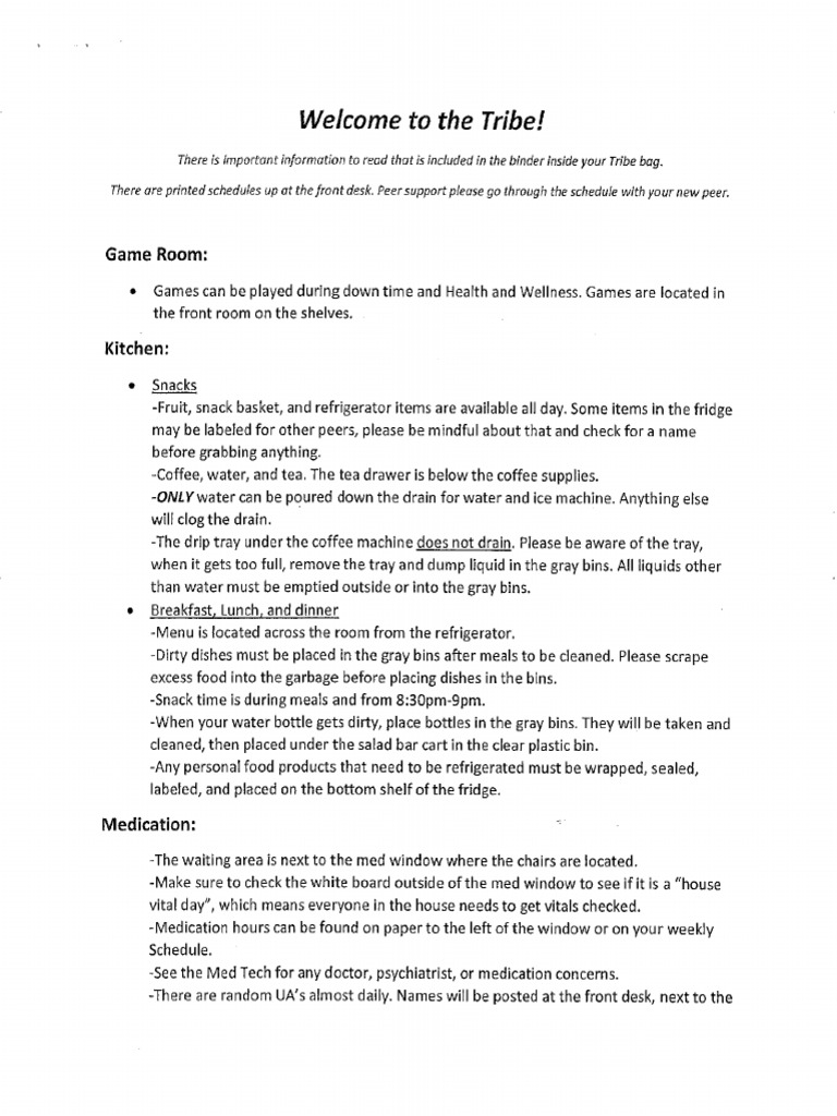 Welcom To The Tribe Packet | PDF