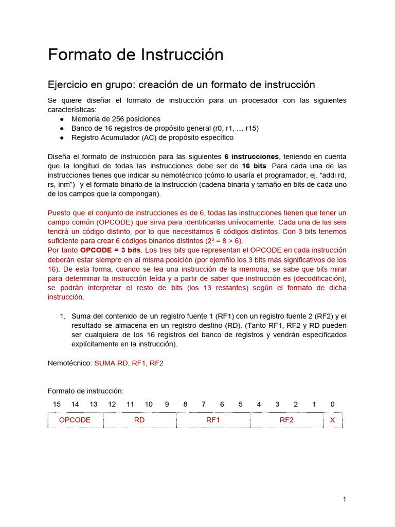 Diseño de Formato de Instrucción | PDF | Poco | Almacenamiento de datos ...