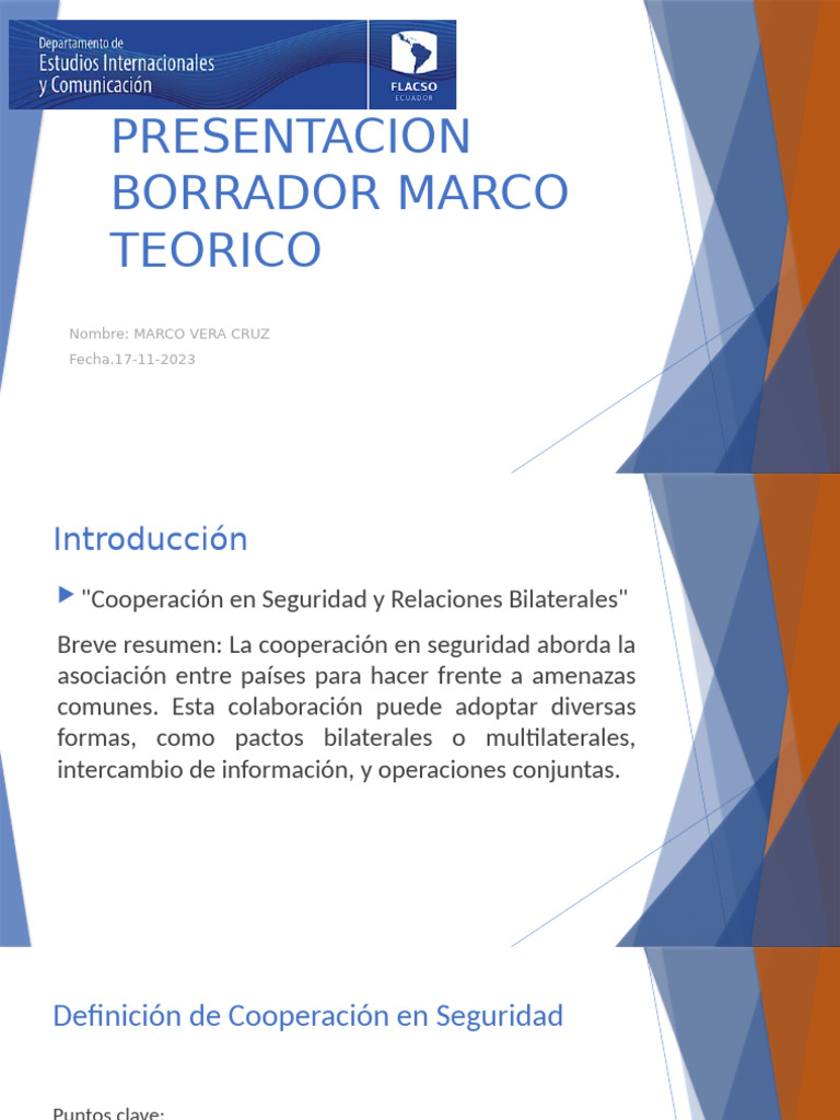 Presentacion Marco Teorico | PDF