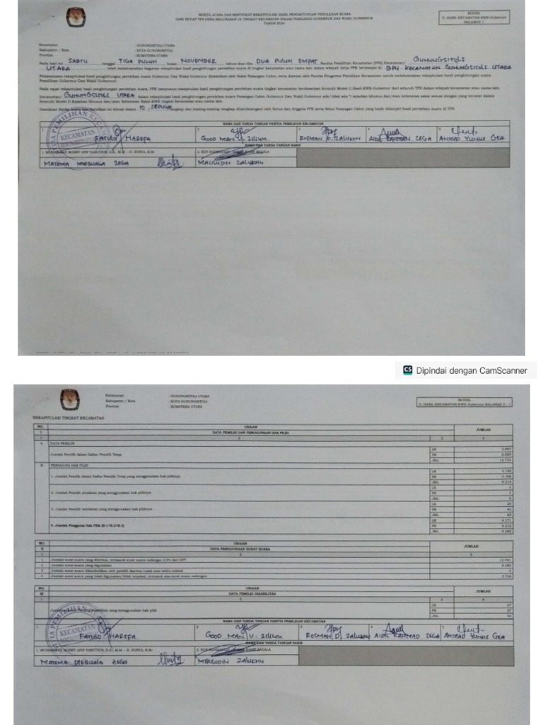 MODEL DA1 PKWKP Gunungsitoli Utara | PDF