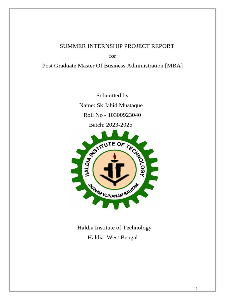 Summer Internship Project JD | PDF | Life Insurance | Insurance