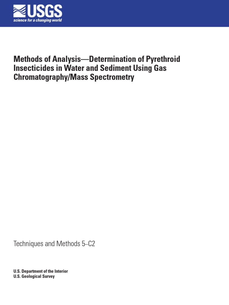 Methods of Analysis-Determination of Pyrethroid Insecticides in Water and Sediment Using Gas ...