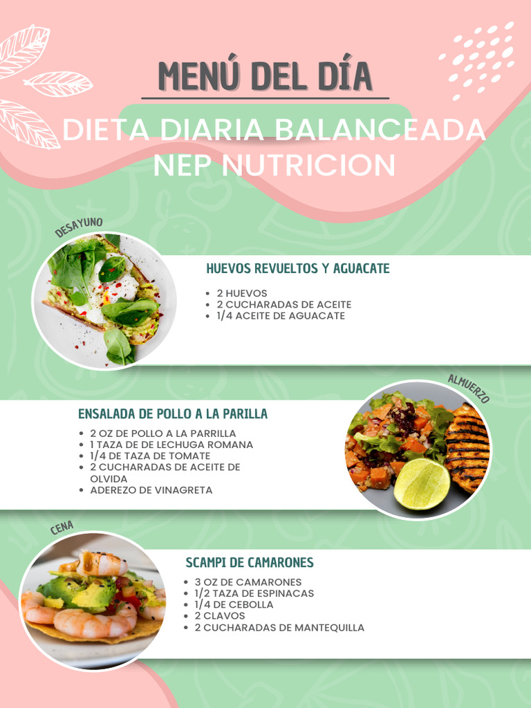 Menú de Alimentación Saludable | PDF