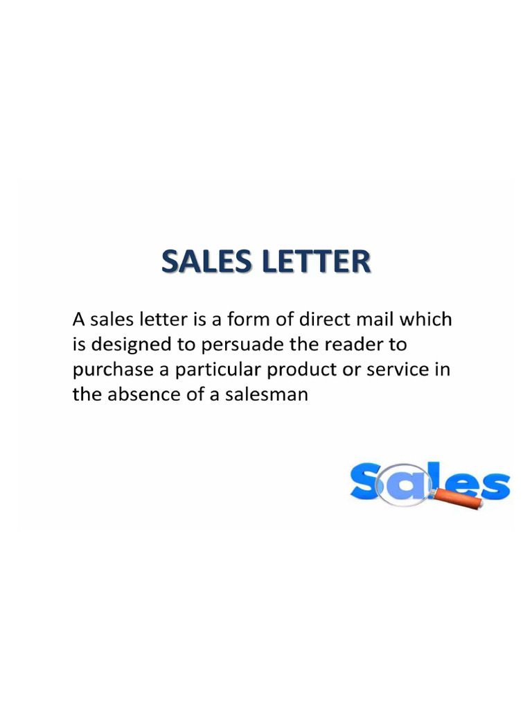 Sales Letter | PDF