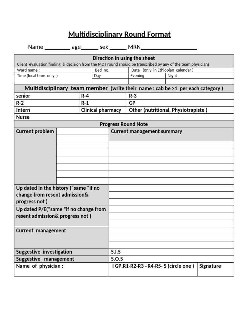 MDT Round Format | PDF
