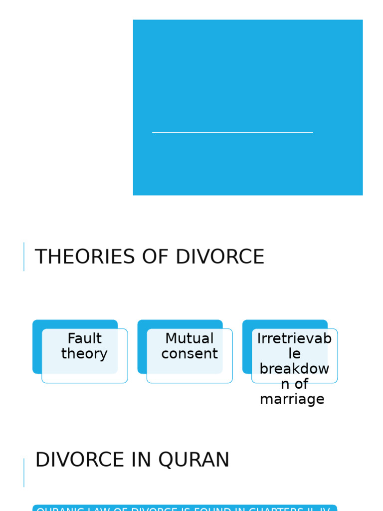 Islamic Law Of Divorce 2 Pdf Divorce Marriage