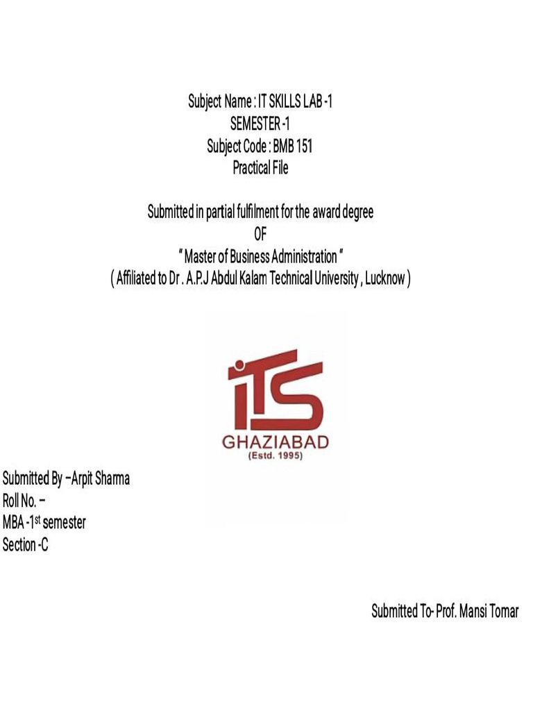 IT LAB SKILL FILE PRESENTED | PDF