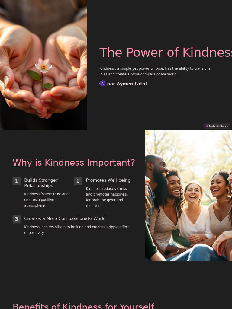 The Power of Kindness | PDF | Self Esteem | Compassion