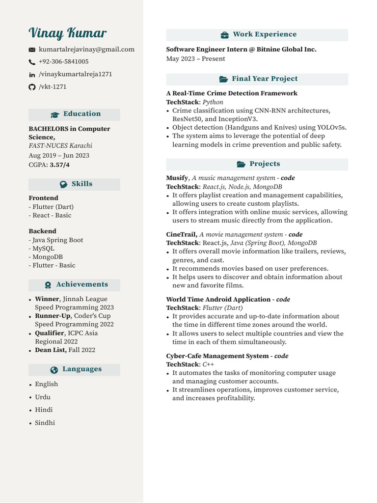 Vinay-Kumar - CV | PDF | Software Engineering | Computing