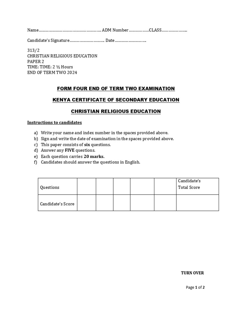 Cre Paper 2 Set 2 Qs | PDF | New Testament Content | Christian Belief ...