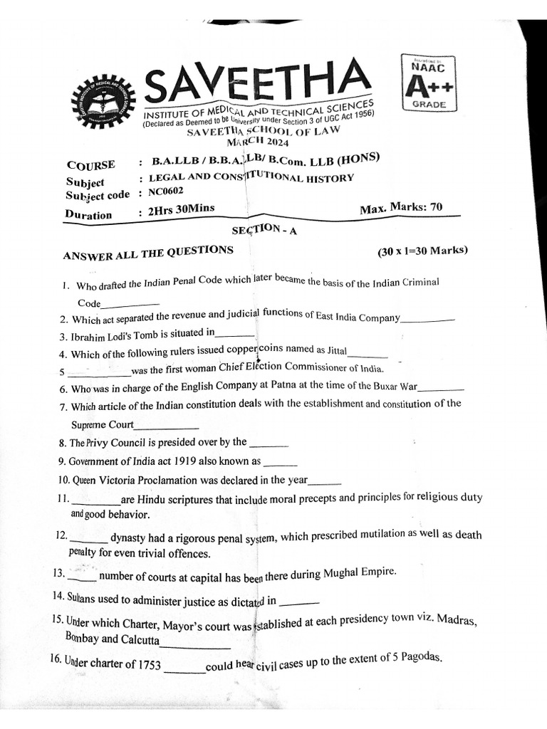 LCH QUES PAPERS | PDF