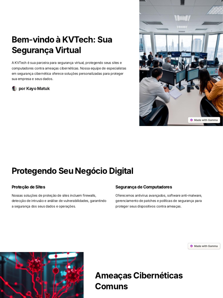 Bem-vindo-a-KVTech-Sua-Seguranca-Virtual | PDF | Segurança | Segurança ...