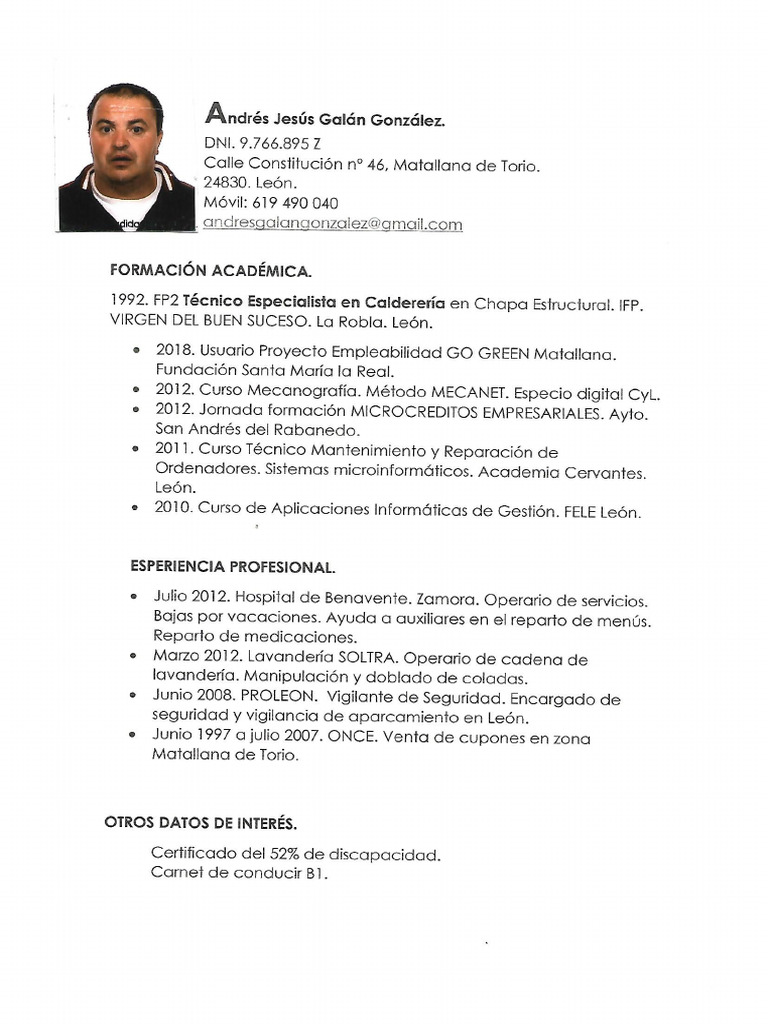 Andres Jesus Galan Gonzalez | PDF