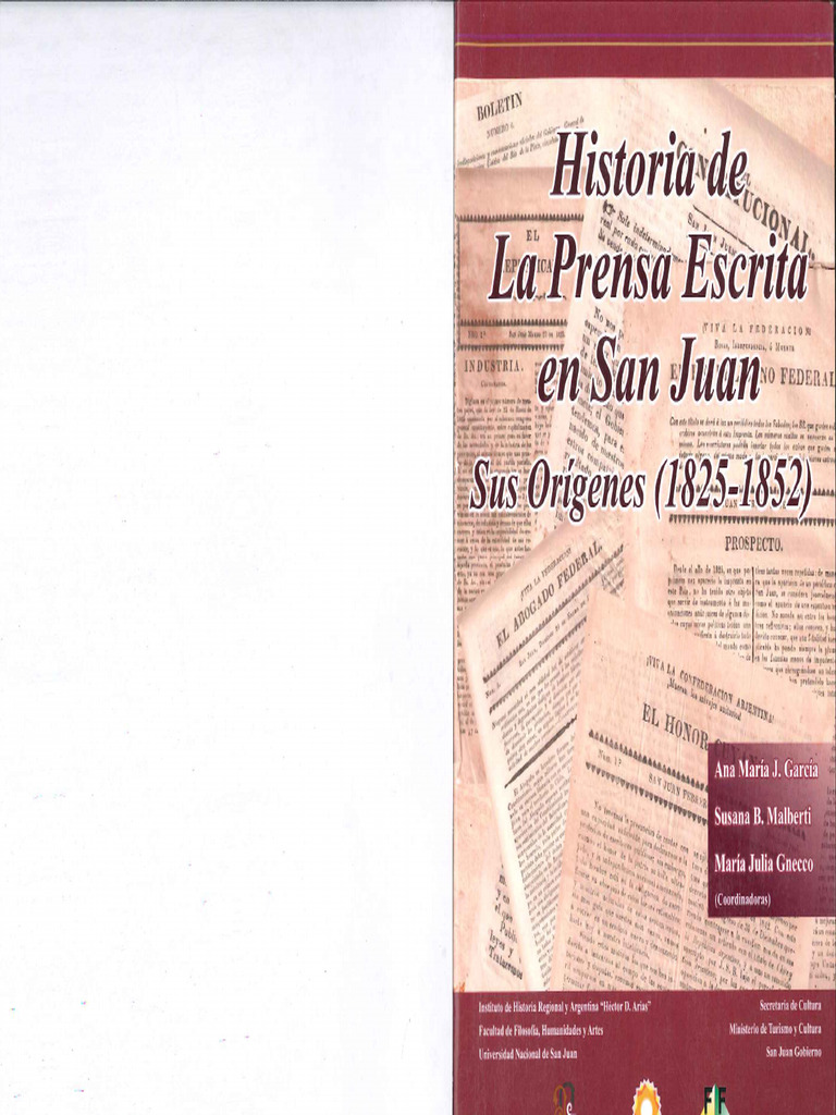 Historia de La Prensa 1825 1852 | PDF