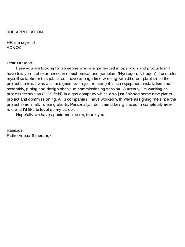 ADNOC Application | PDF