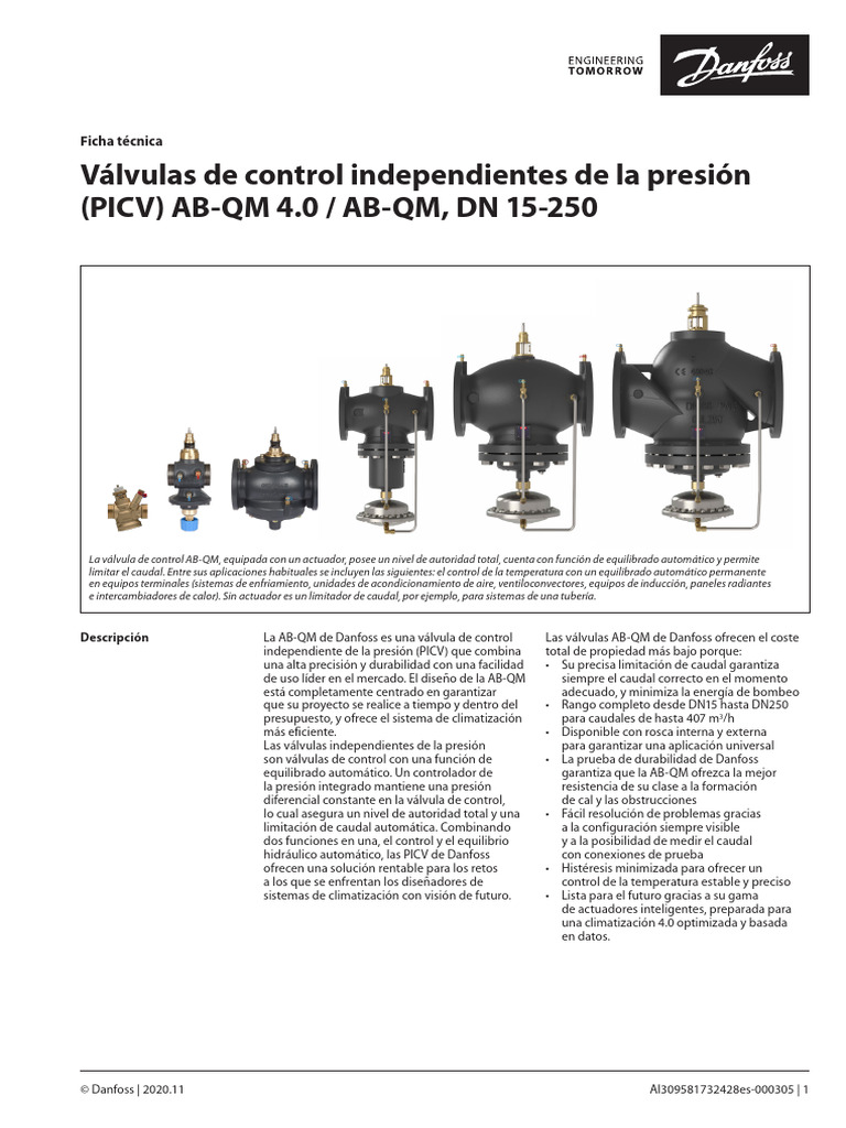 Válvulas de Control AB-QM de Danfoss | PDF | Solenoide | Ingeniería ...
