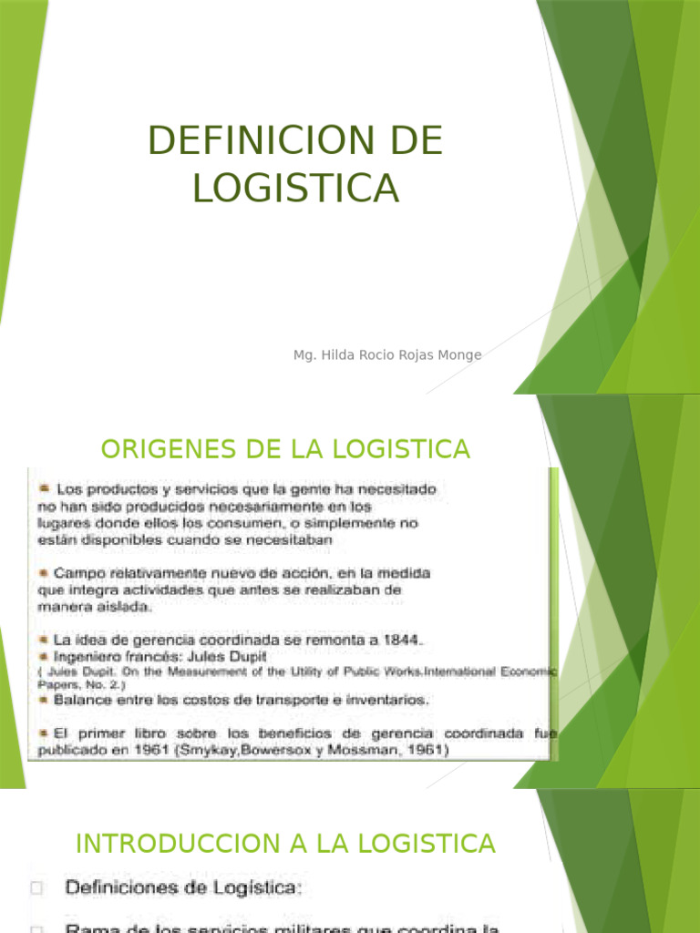 DEFINICION DE LOGISTICA | PDF