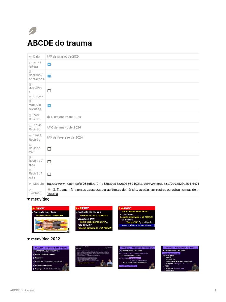 ABCDE do Trauma: Avaliação e Tratamento | PDF | Fisiologia ...