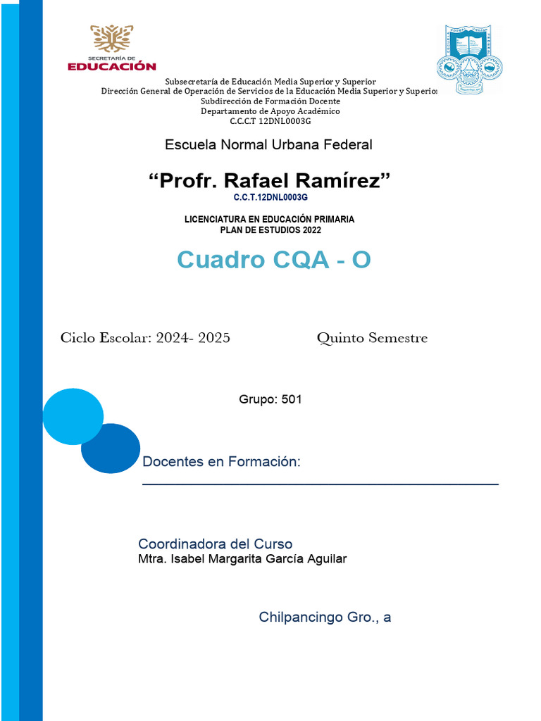 Cuadro CQA-O | PDF