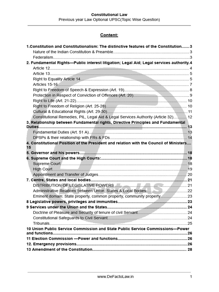 Law Pyq Organized | PDF | Constitution | Rule Of Law