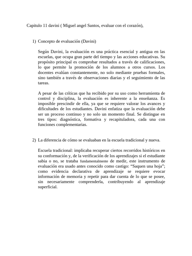 Capitulo 11 Davini-1 | PDF | Evaluación | Enseñando