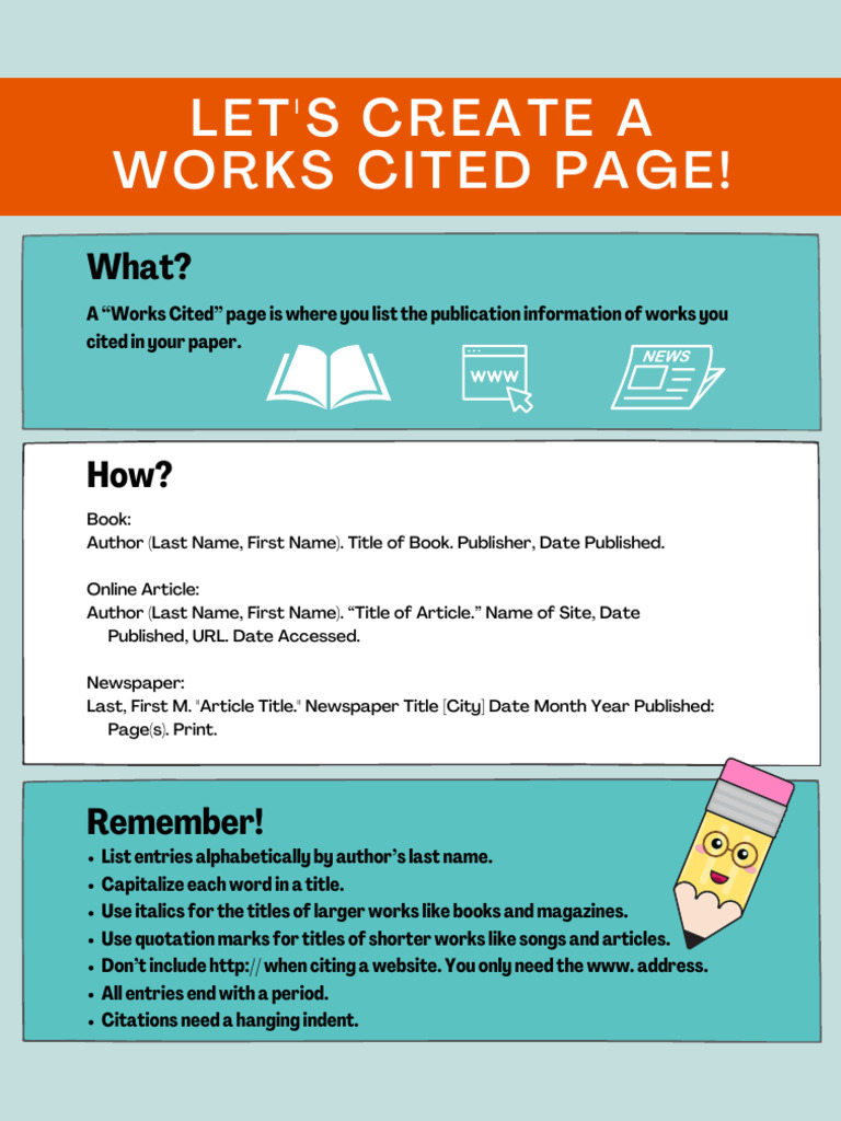 Works Cited Page Guide | PDF