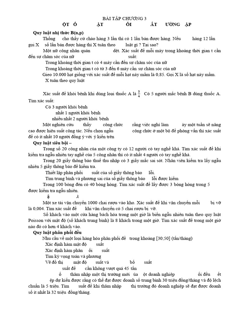 Bt.c3-Quy Luat Phan Phoi XS | PDF