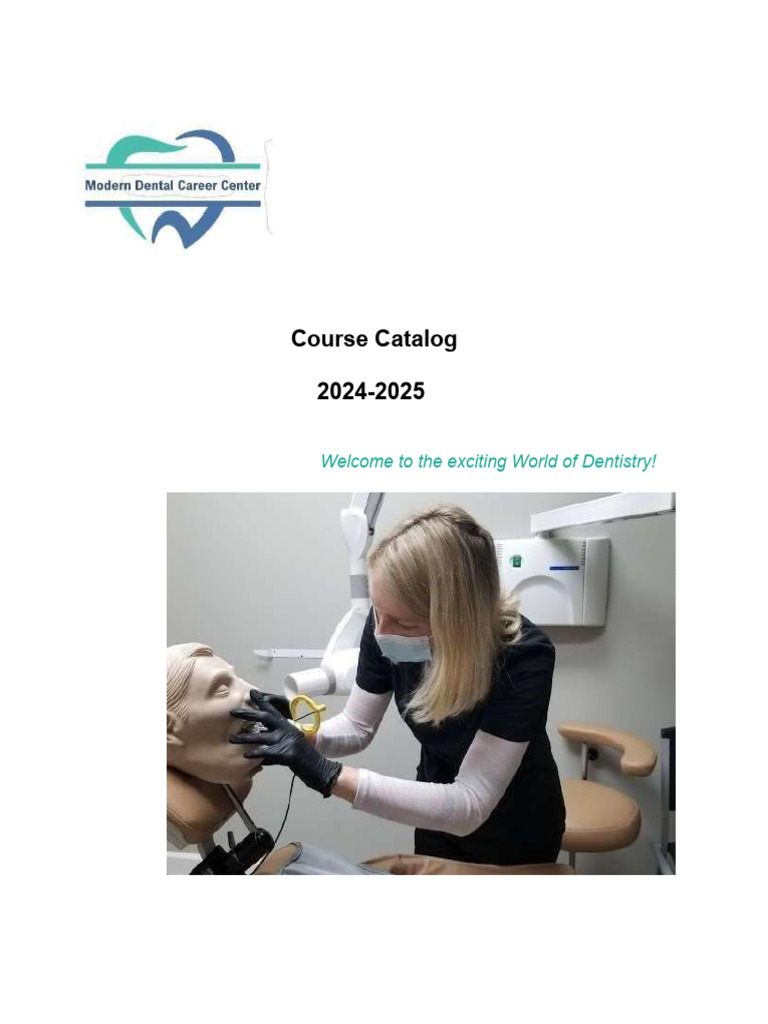 Course Catalog 2024 2025 | PDF | Orthodontics | Dentistry