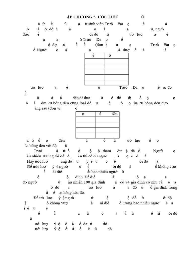 BT.C5-Ước lượng tham số | PDF