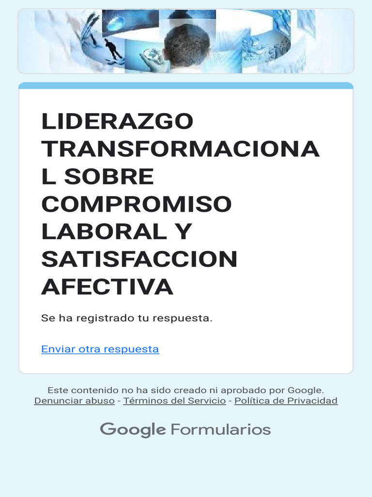 Liderazgo Transformacional Sobre Compromiso Laboral y Satisfaccion Afectiva | PDF