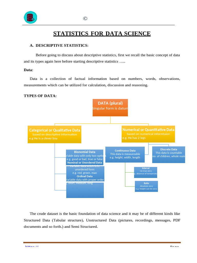 Statistics For Data Science PDF | PDF | Estimator | Type I And Type Ii Errors