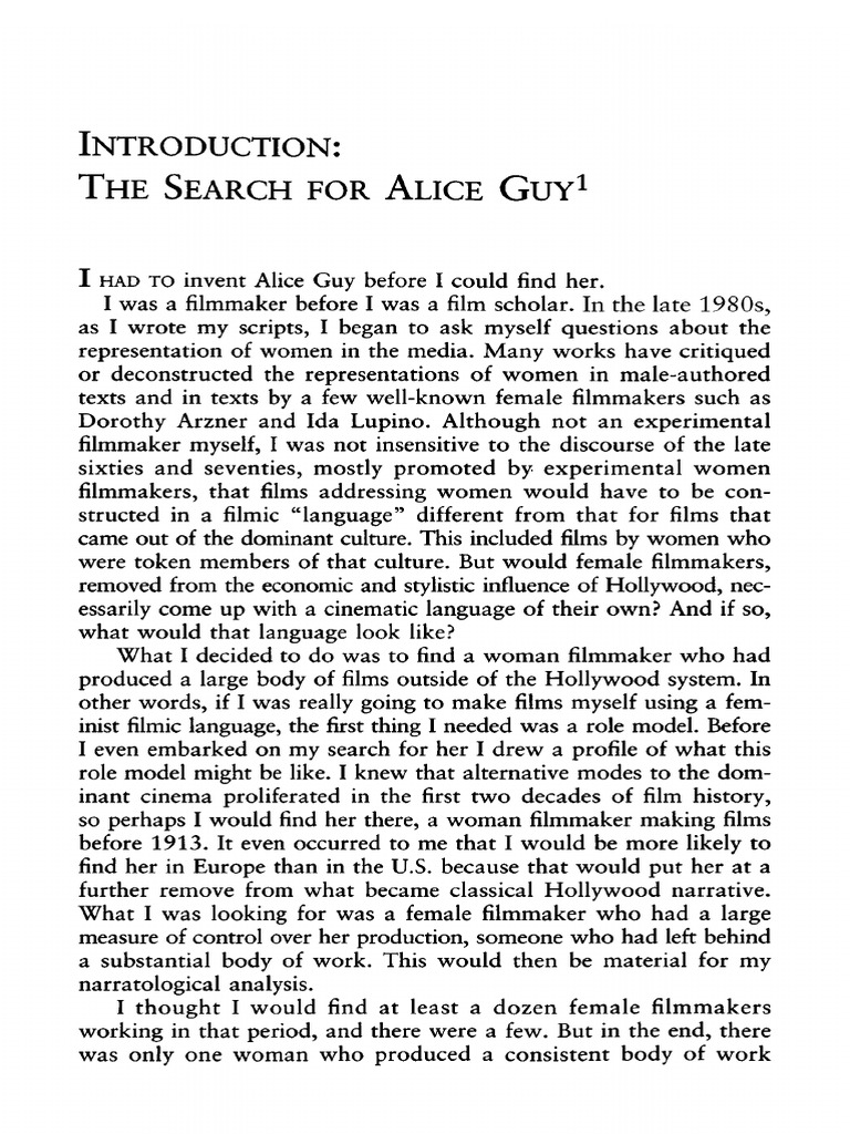 Alice Guy Blaché - Lost Visionary of The Cinema 2002-26-42 | PDF