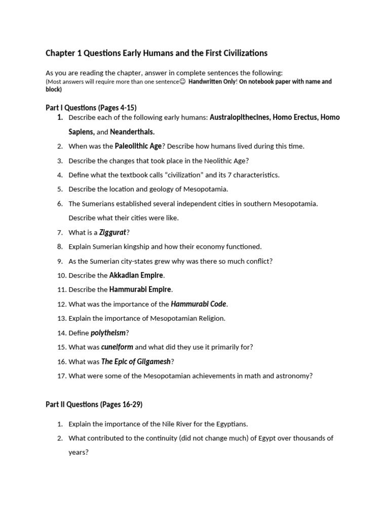 Chapter 1 Questions | PDF