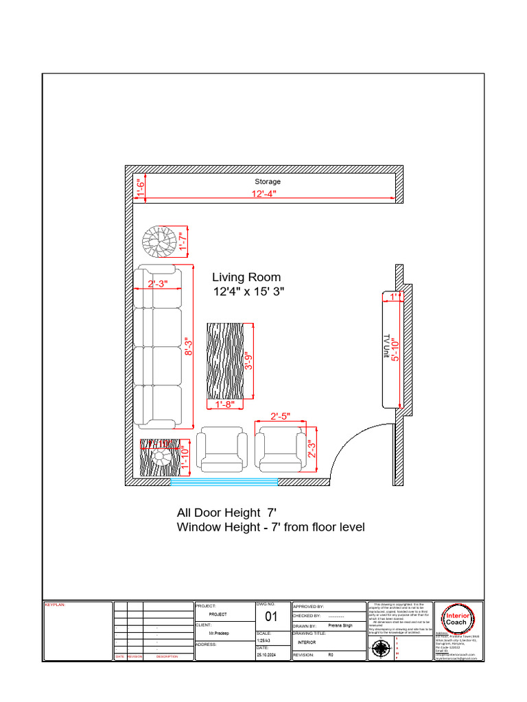 Mr. Pradeep Furniture Layout-Model | PDF