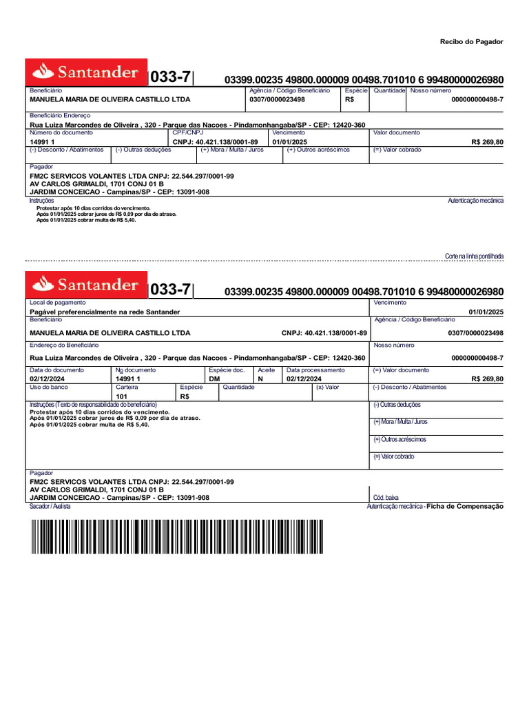 Boletos_NF000014991 | PDF