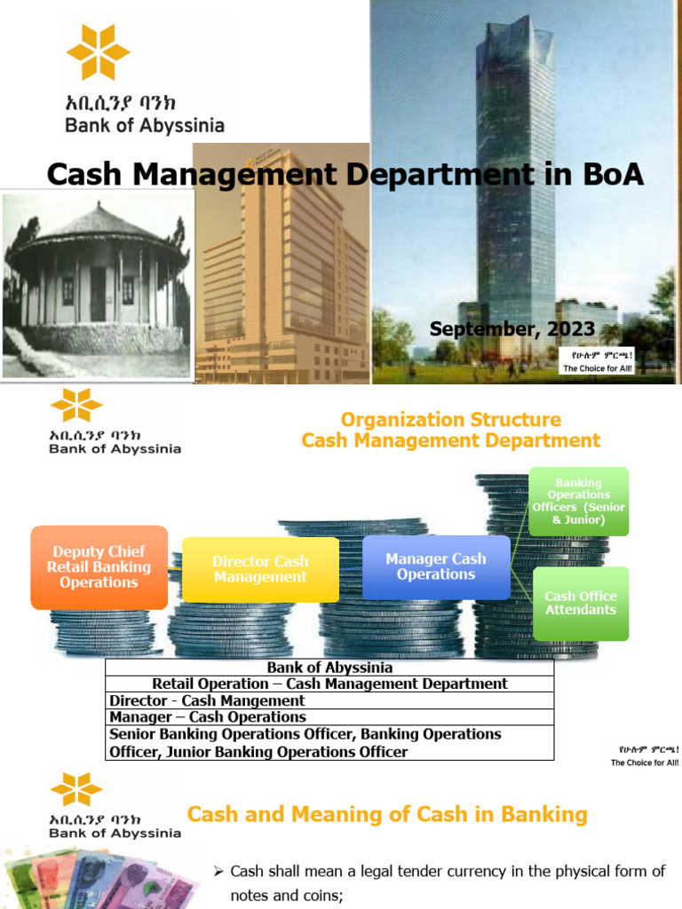 Cash Operations Management at BoA | PDF | Cash | Banks