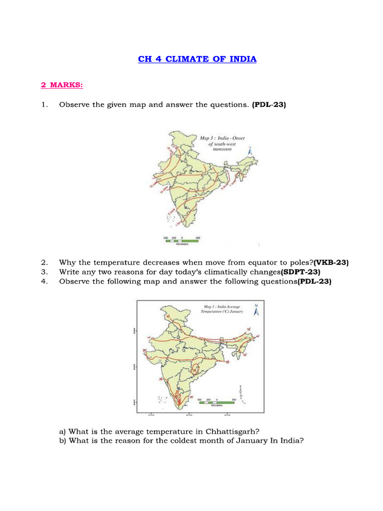 Chapter - 4 Climate of India | PDF