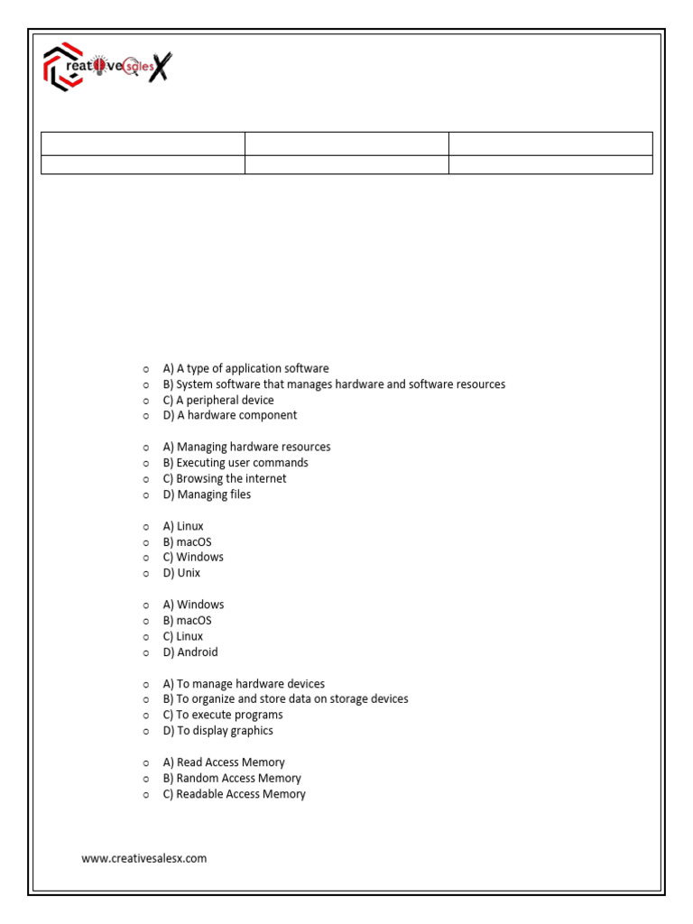 quiz no 02 | PDF | Operating System | Computer File