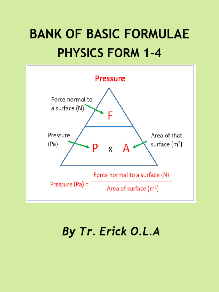 Physics Formulae for Students | PDF | Photoelectric Effect | Area