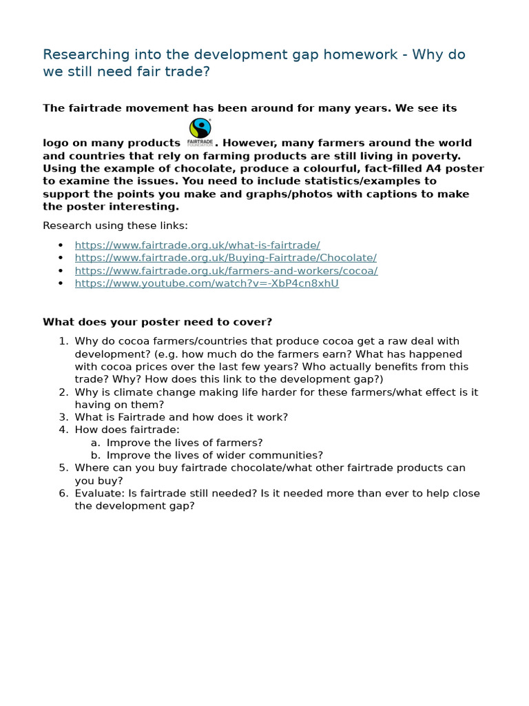 Fair Trade and the Development Gap | PDF