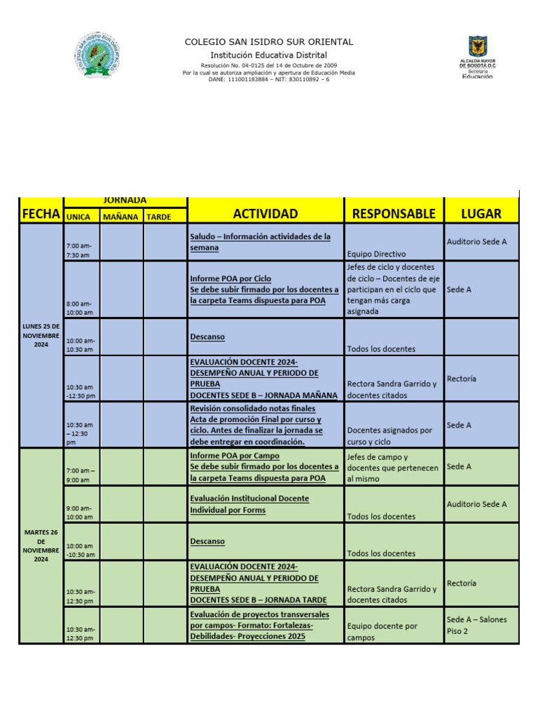 Semanario 38 - Noviembre 25 | PDF
