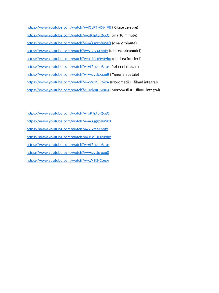 Link-Uri Cu Secvențele | PDF