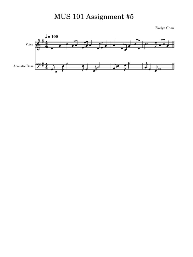 MUS 101 Assignment #5 | PDF
