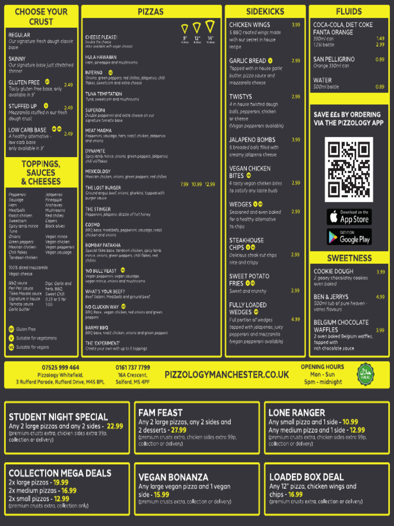 Pizzology Menu | PDF