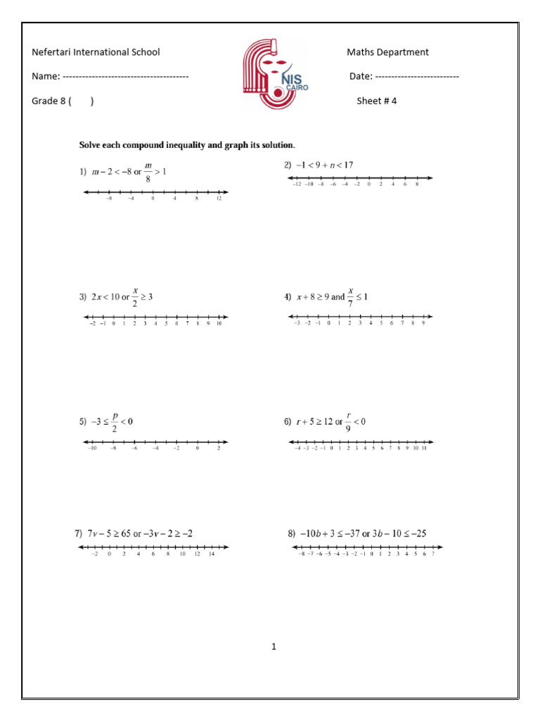 4 - Compound Inequalities | PDF