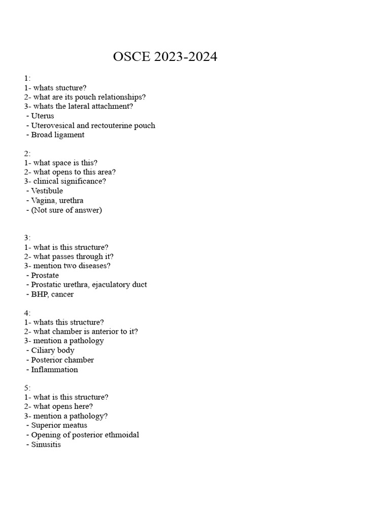 OSCE S5 23-24 | PDF