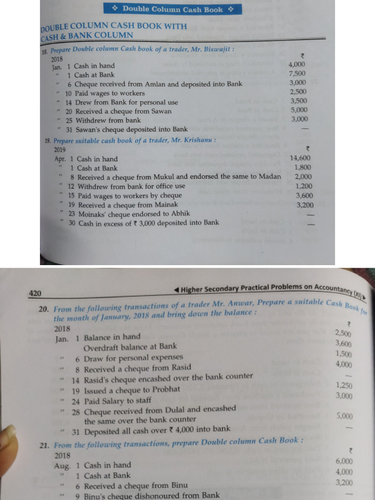 Double Column Cash Book | PDF