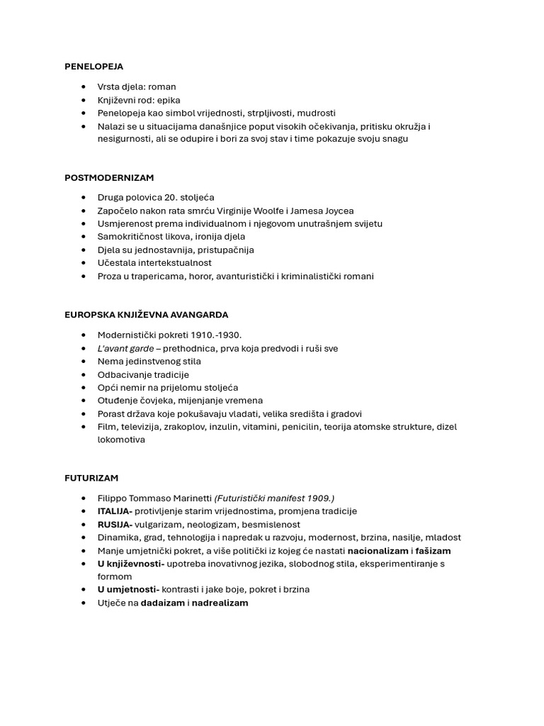 Avangarda Odgovaranje | PDF